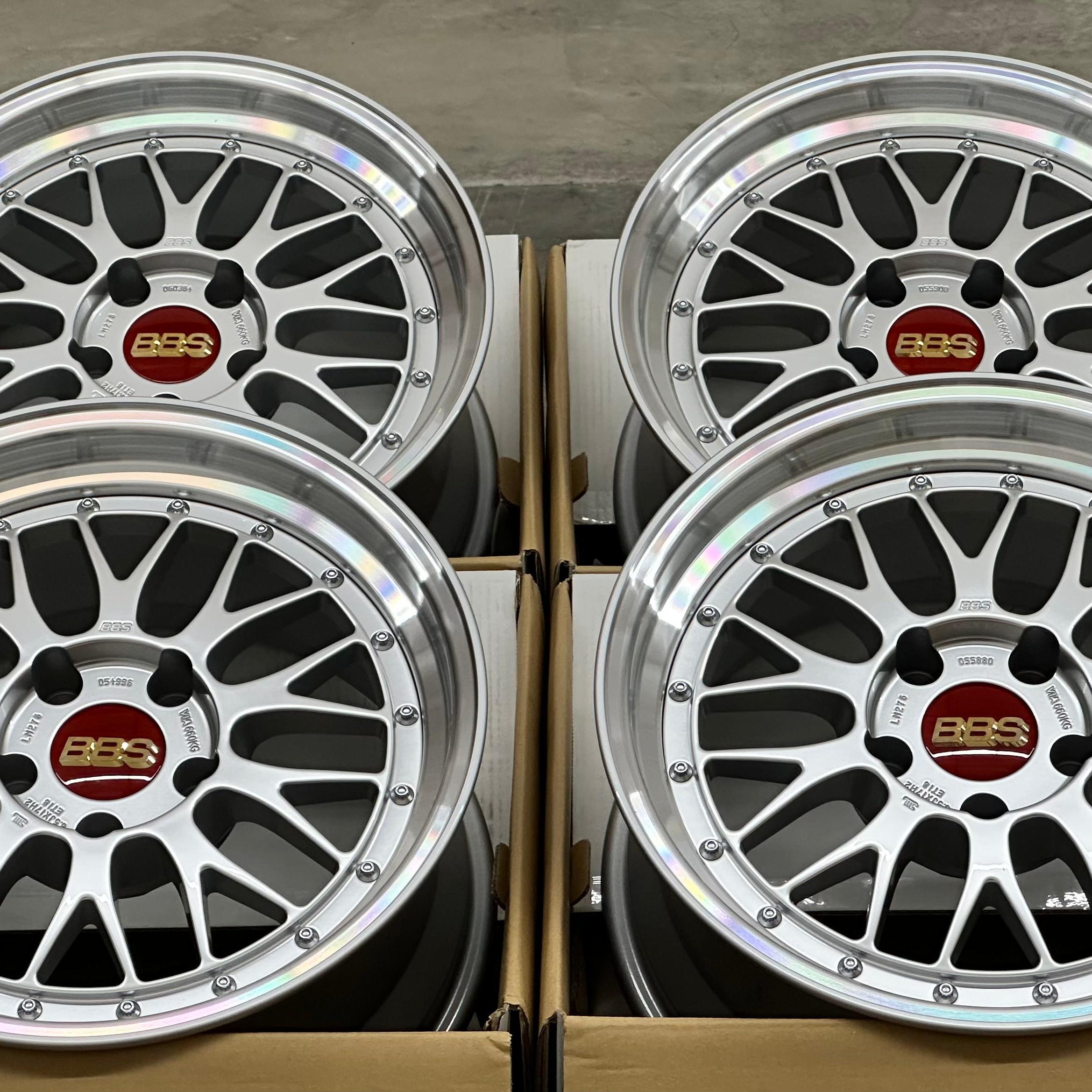 BBS LM 17x8.5 +18 5x120 Diamond Silver (SET) – WheelFlip